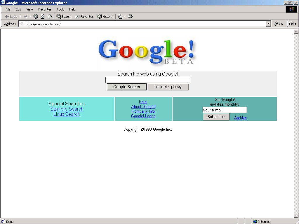 1998년 Google 즐기기 - 글구